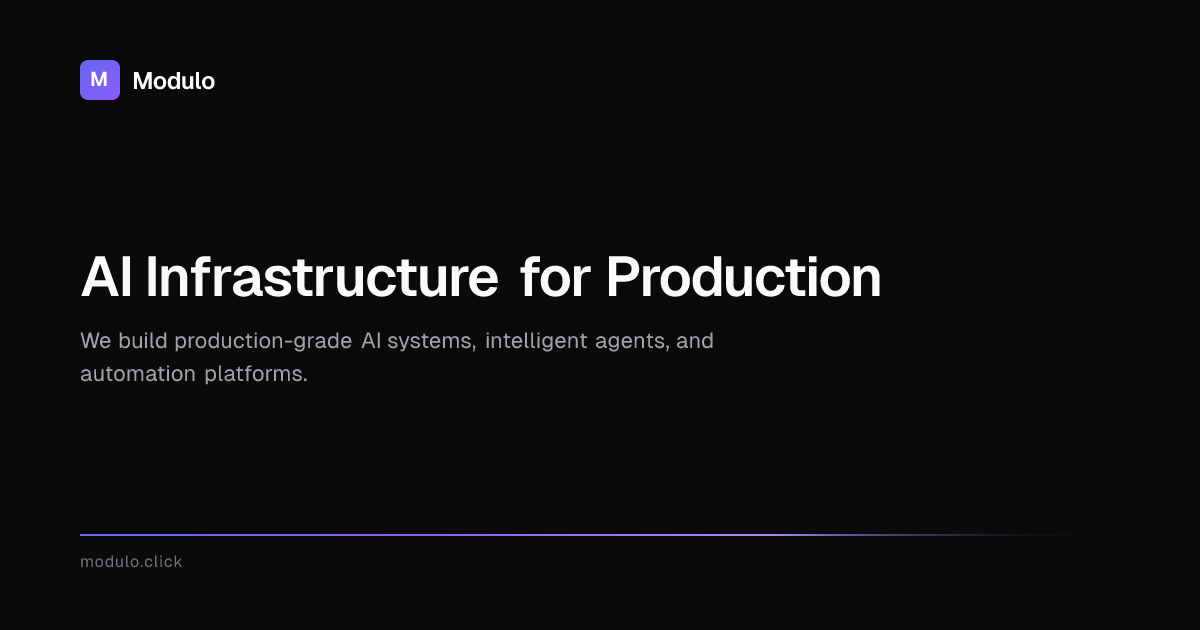 AI Infrastructure & Systems | Modulo